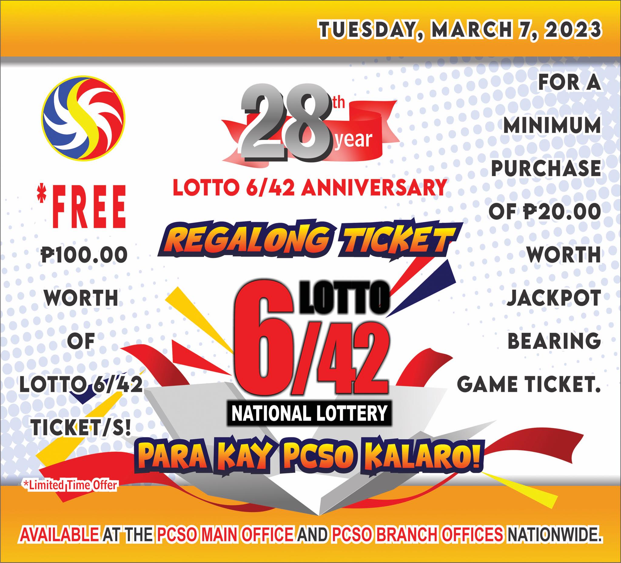 PCSO gives “Regalong Ticket Para Kay PCSO Kalaro!” promo for 28th ...